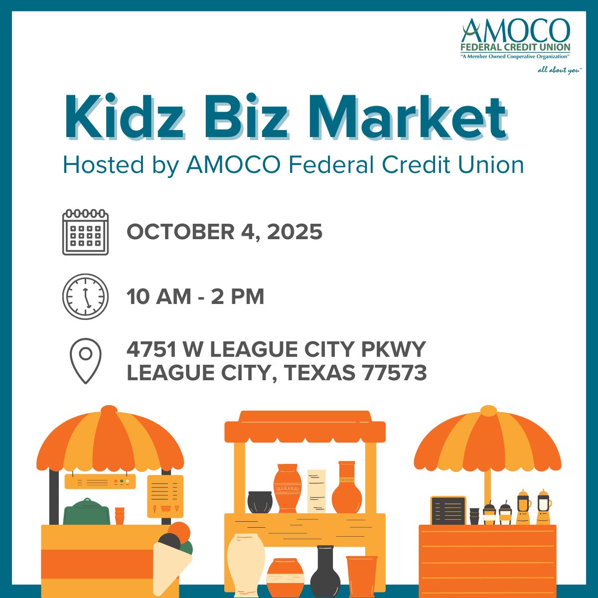 AMOCO KIDZ BIZ MARKET | Children's Business Fair 4751 W League City ...